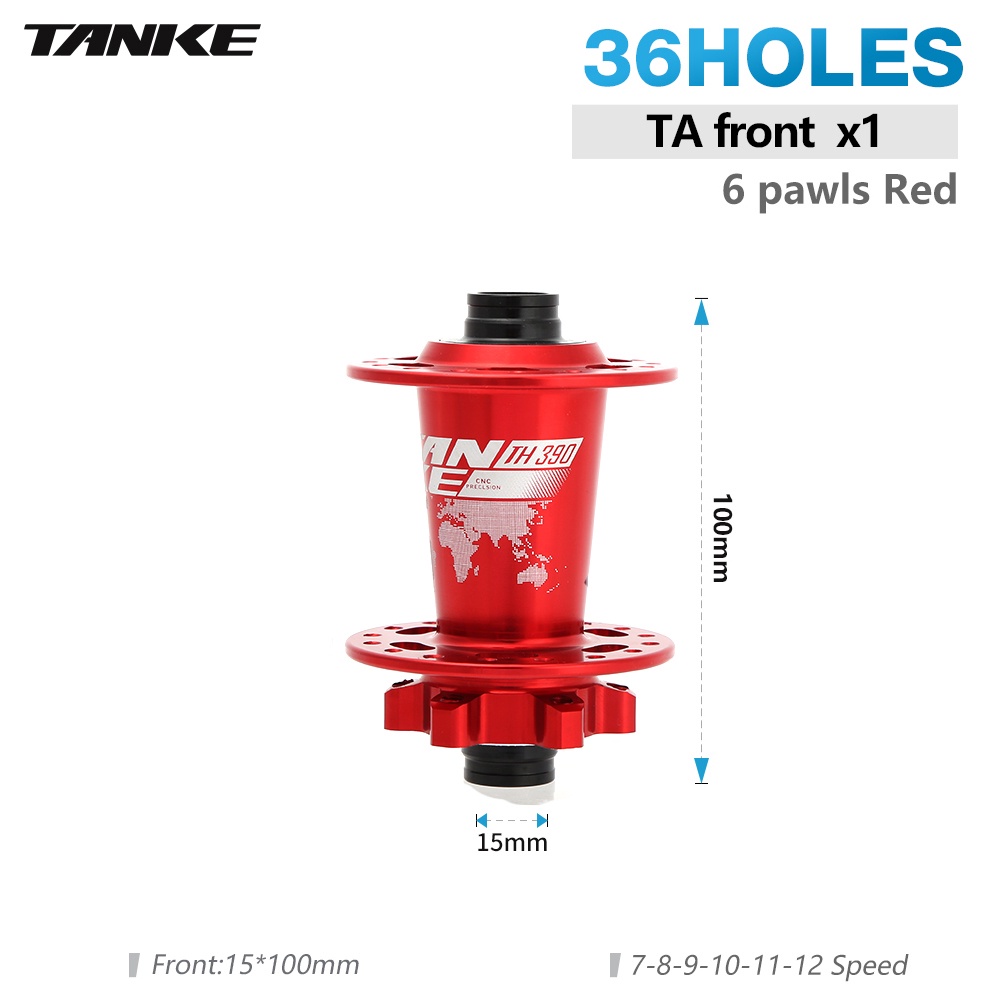 TANKE 36H Mtb Bike Hub 6 Pawls 3 Teeth Bearing 120 Clicks Cassette ...