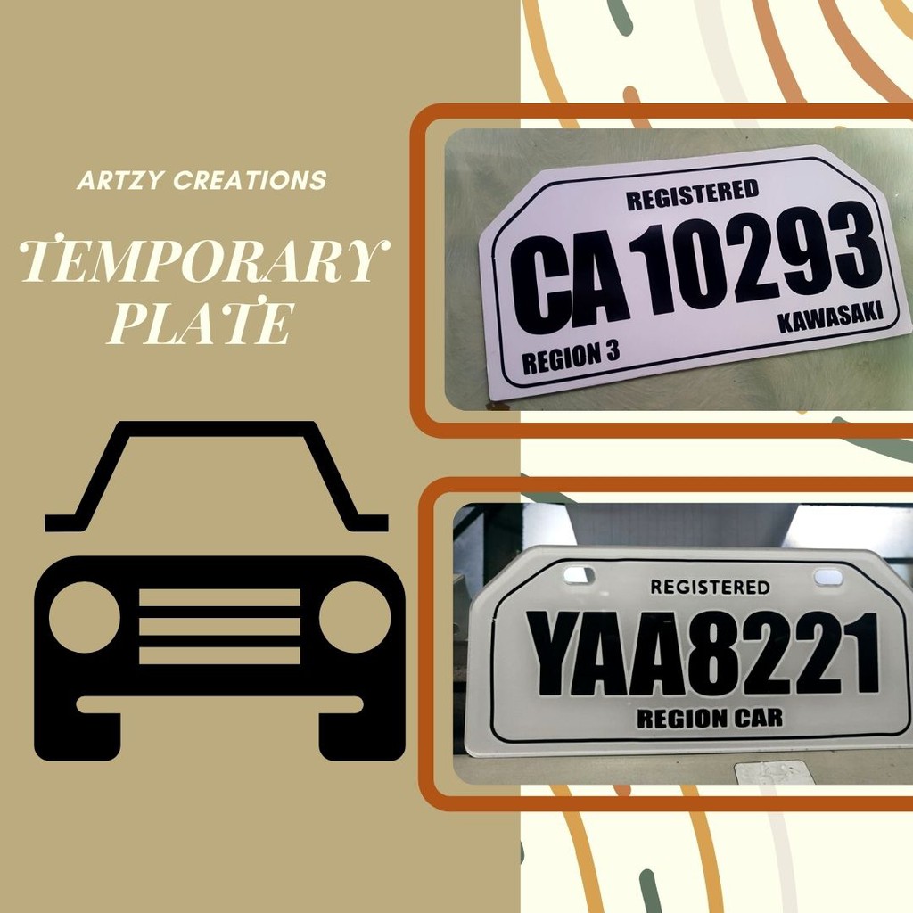 MOTOR TEMPORARY PLATE- Acrylic and Sintra | Shopee Philippines