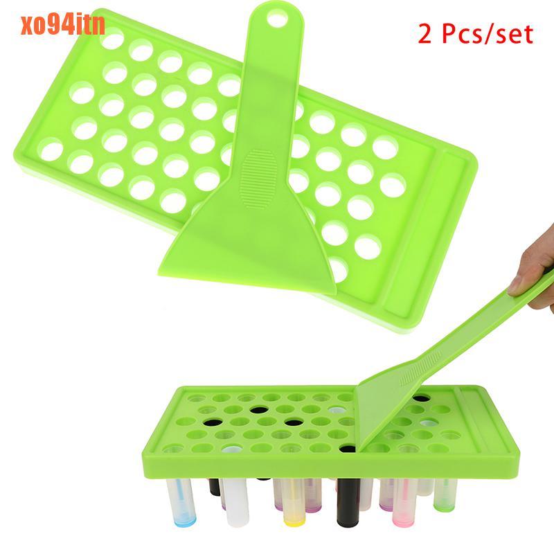 【itn】2Pc/Set Diy Lip Balm Lip Gloss Crafting Kit Wax Pouring Tray ...