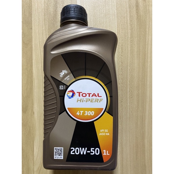 Total Hi Perf 4T 300 20W50 for Motorcycle API SG JASO MA 1 Liter ...
