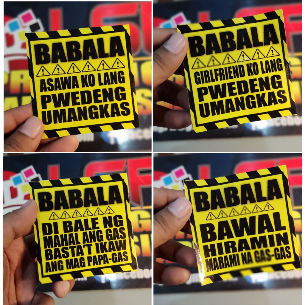 "BABALA" (ASAWA KO LANG PWEDENG UMANGKAS) CAR STICKER | Shopee Philippines