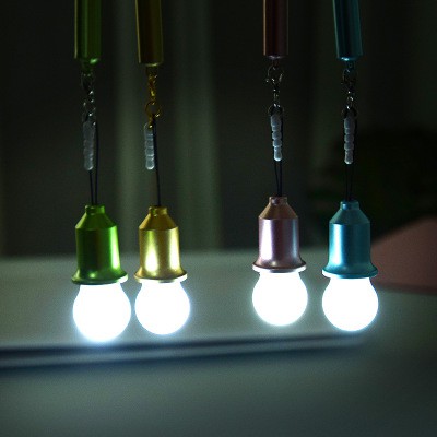 Korean Ballpen Plug Light Bulb Metallic Gel Pen | Shopee Philippines