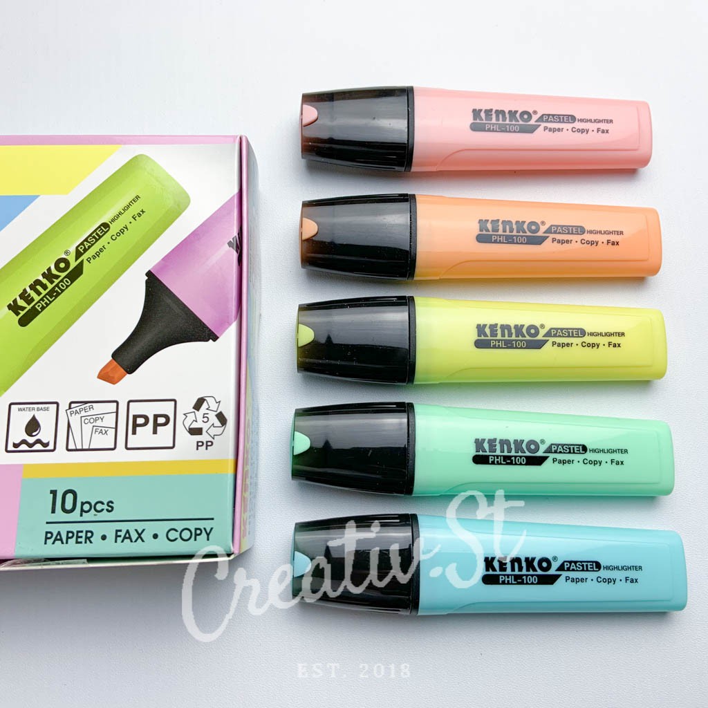Kenko Highlighter/Neon Color Pastel Marker Hl-100 | Shopee Philippines