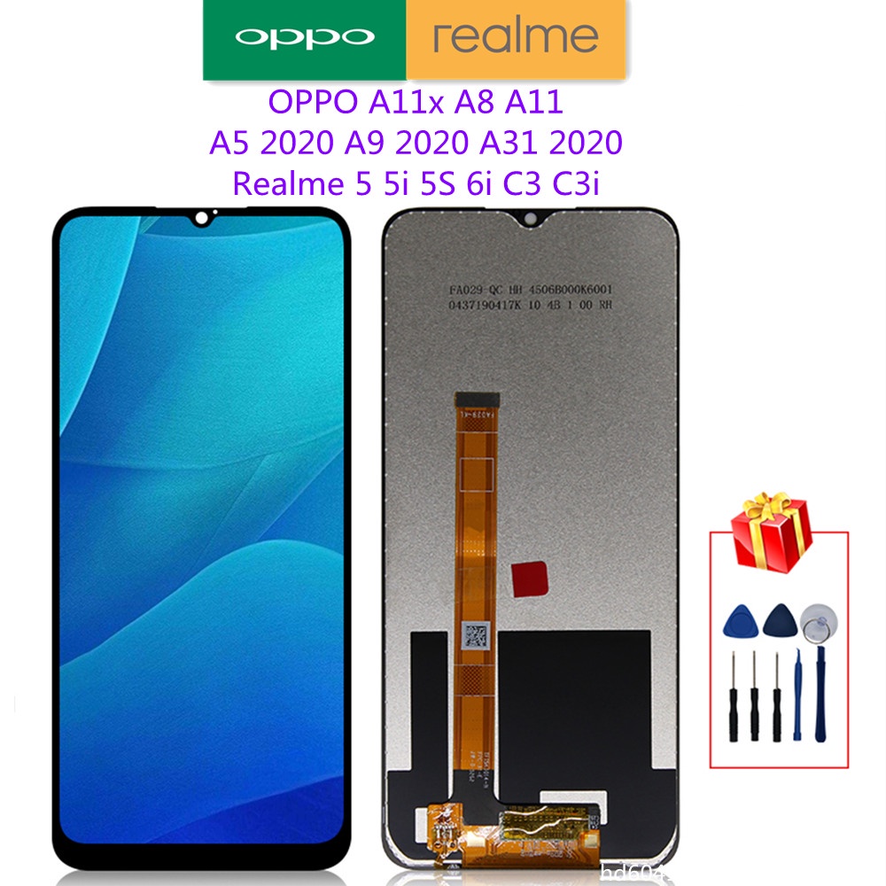 Original LCD For OPPO A8 A11X A5 2020 A9 2020 A31 2020 Realme 5 5i 5S ...