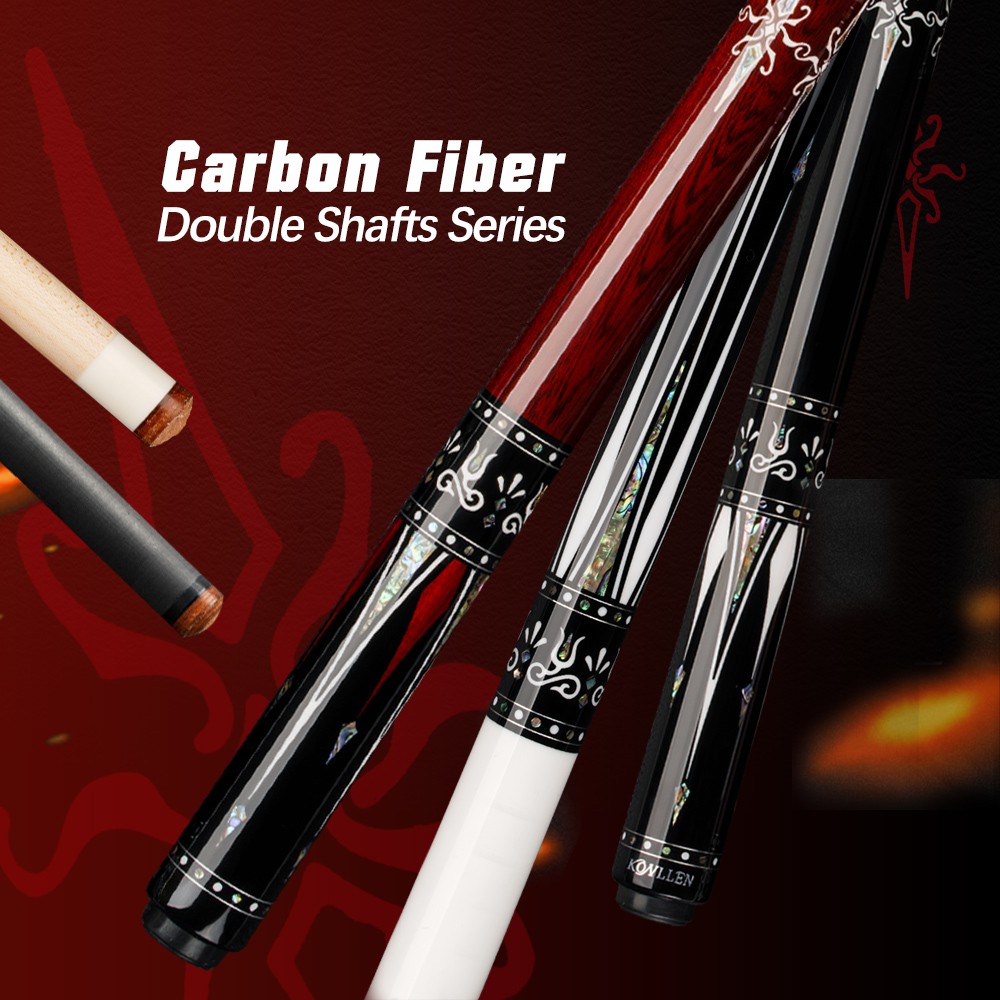KONLLEN Billiard Carbon Fiber Pool Cue Stick Real Inlay Cue Technology ...