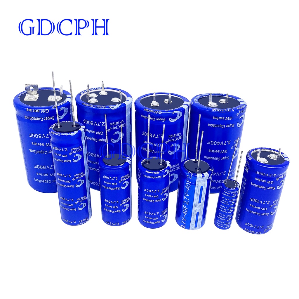 Super Capacitors 2.7V Series 10F 40F 50F 60F 100F 120F 360F 400F 500F 2.7V capacitors | Shopee ...