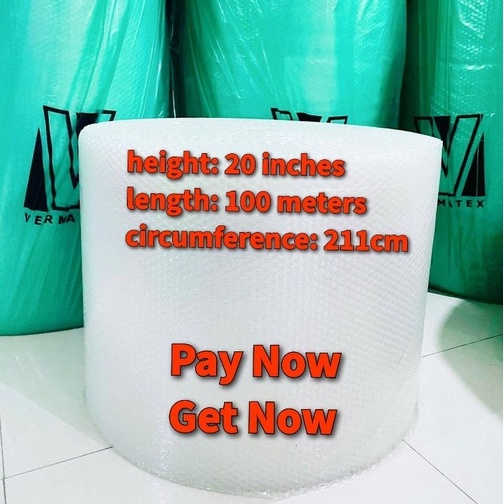 20" X100Meters 211cm circumference Bubble wrap (FOR METRO MANILA ONLY ...
