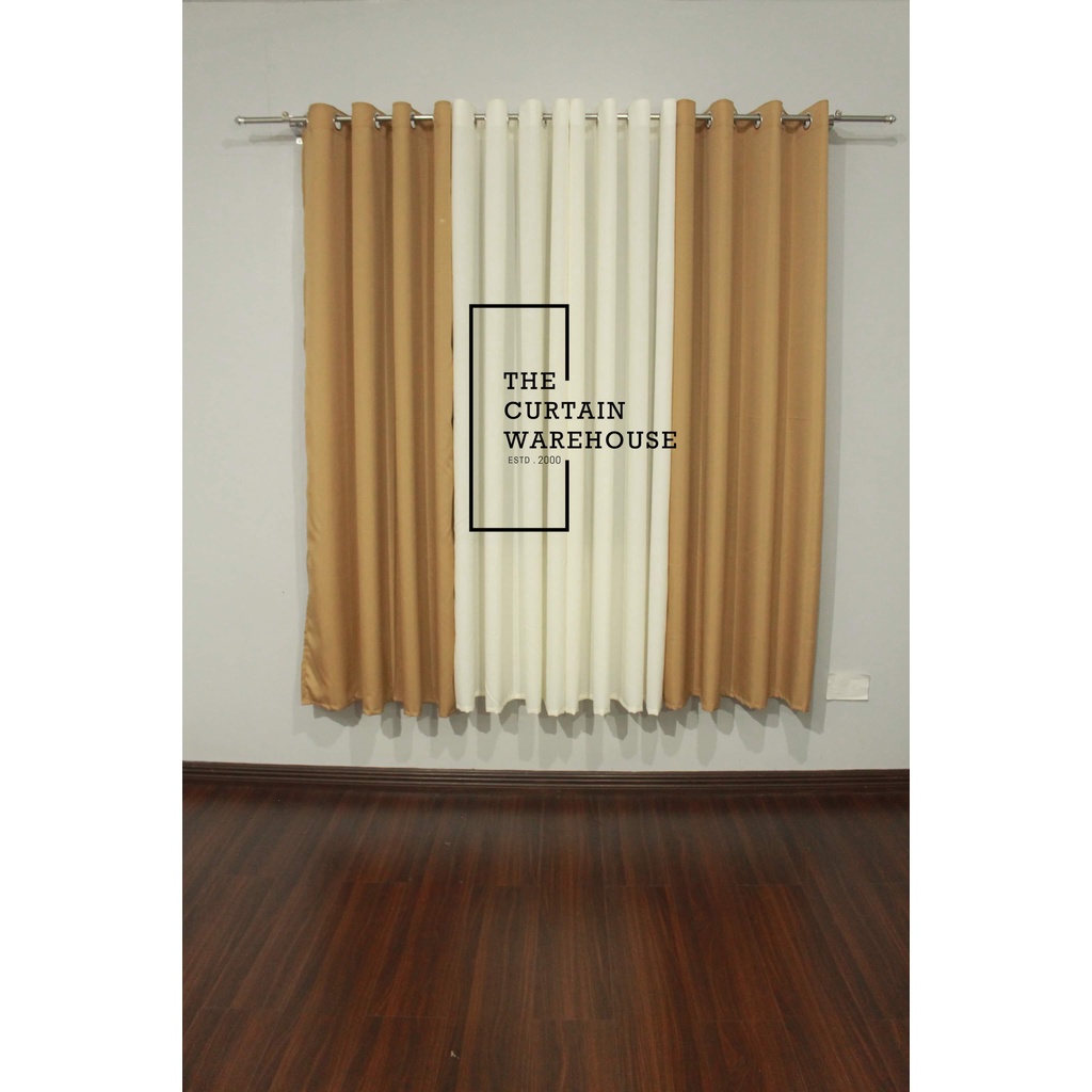 Plain Ring Curtain | CREAM - Sold per Panel/PC | Katrina Fabric ...