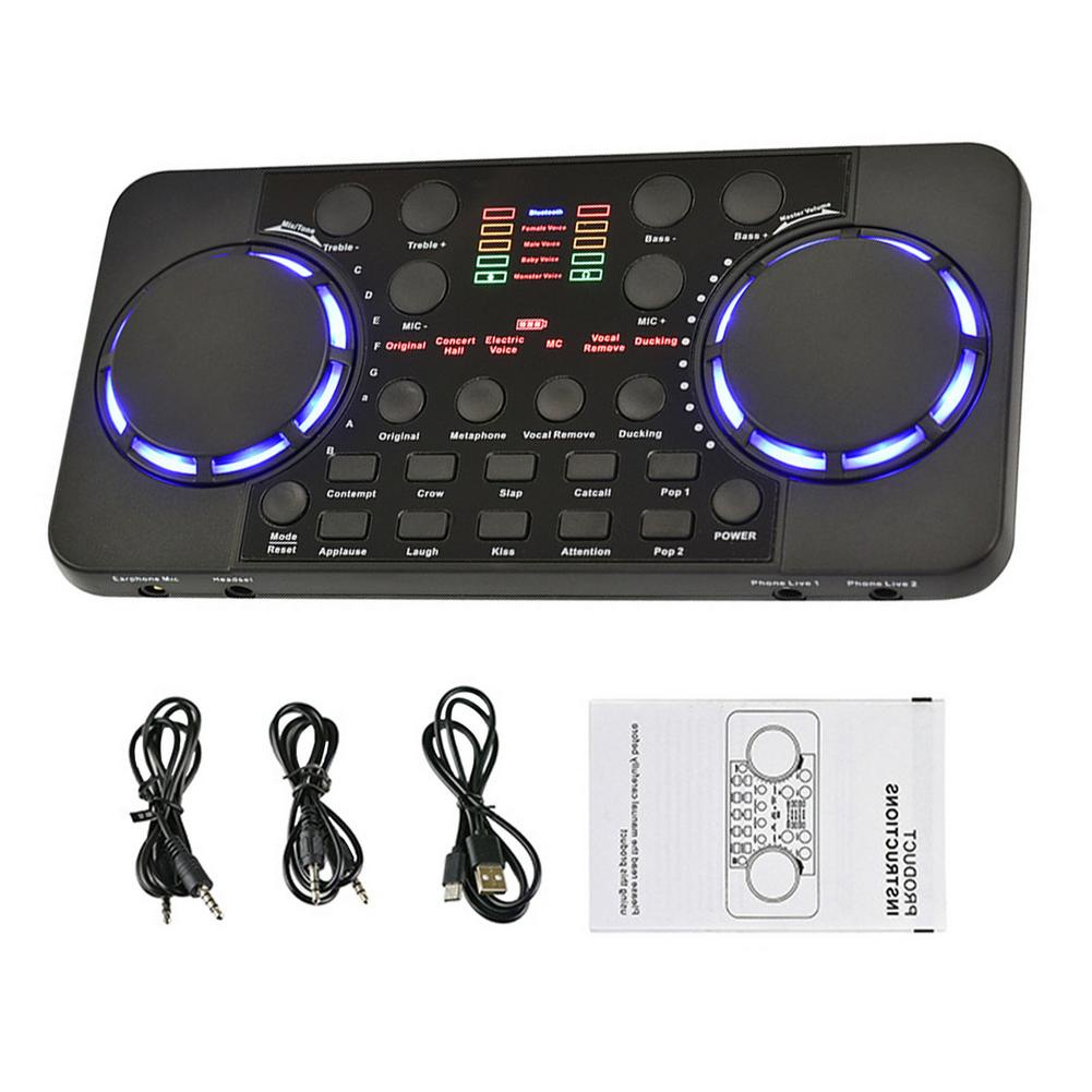 V300 Pro Live Streaming Sound Card 10 Sound Effects 4.0 Audio Interface ...
