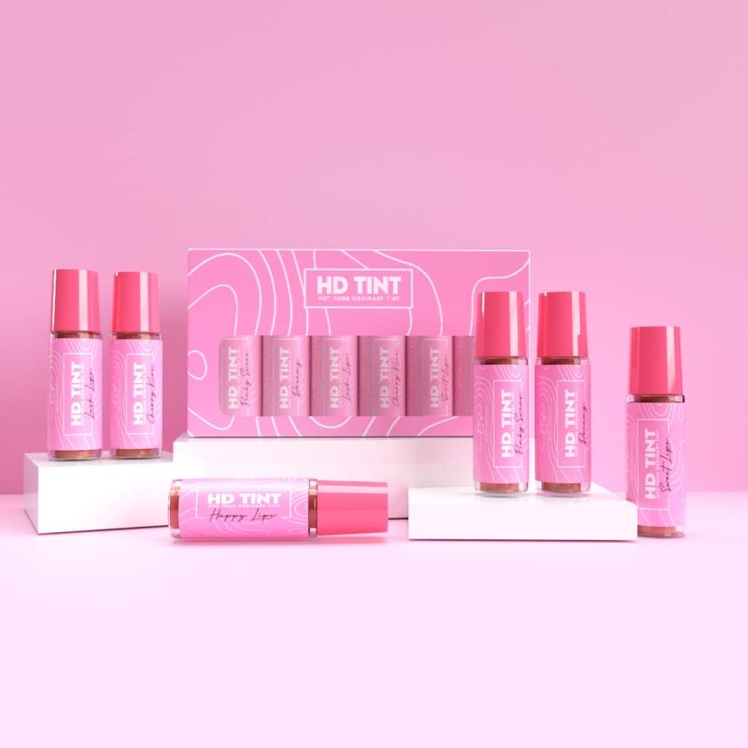 Lip and Cheek Tint - Pigmented -Complete Set 6 shades - Long Lasting ...