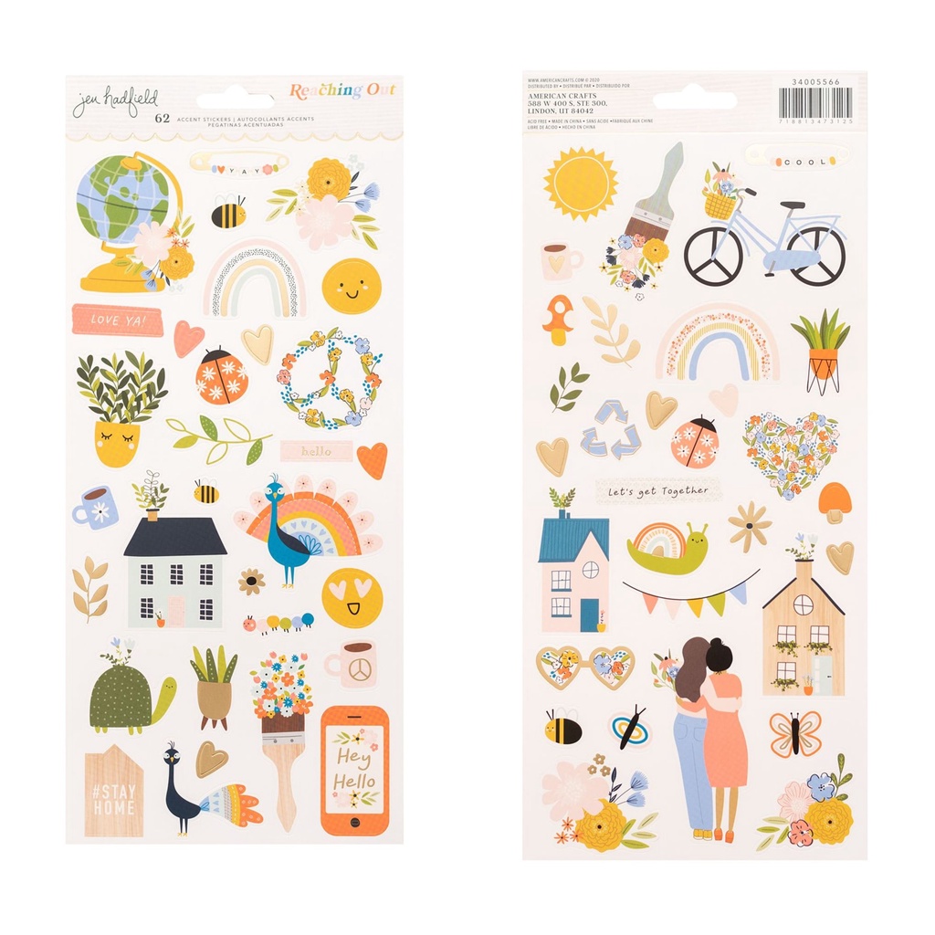 Jen Hadfield Reaching Out Cardstock Stickers 6"X12" - Icons | Shopee ...