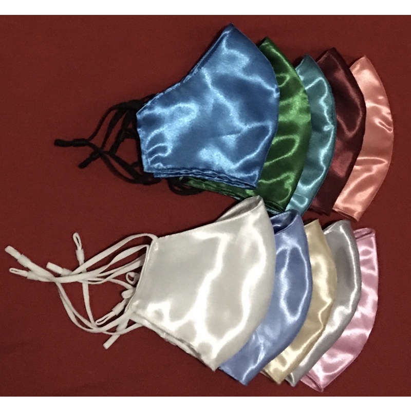 Adjustable heavy satin face masks for fashionable men and women ...
