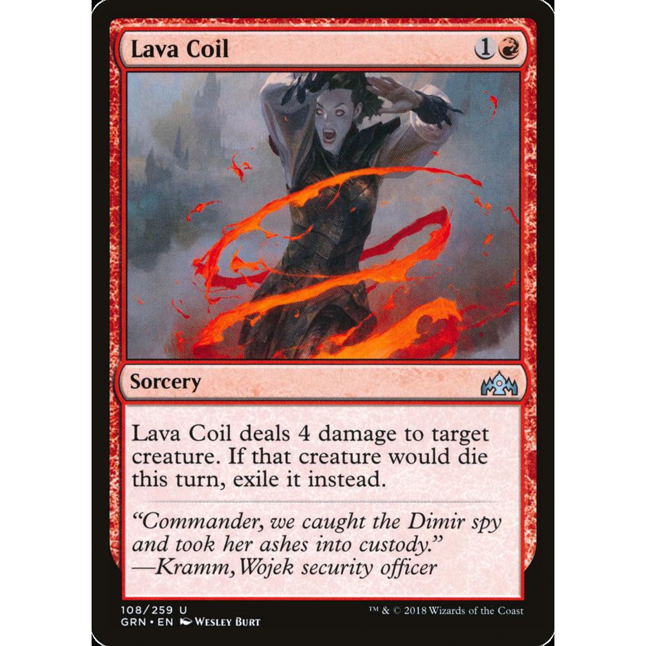 Magic the Gathering - Lava Coil - MTG Red - GRN - NM (LP2PC) (_BKR ...