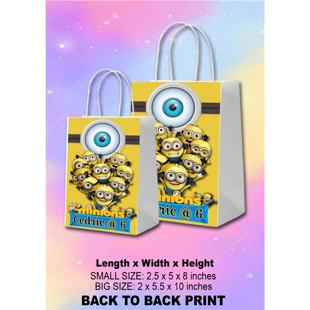 Minions theme lootbags/paperbag (10pcs per pack) | Shopee Philippines