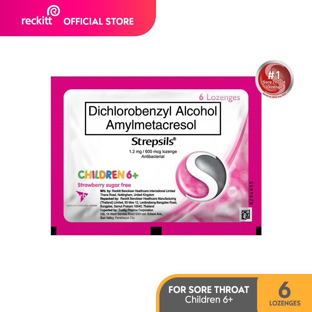 Strepsils Children Aged 6+ Medicine Lozenges Pack of 6s for Sore Throat ...