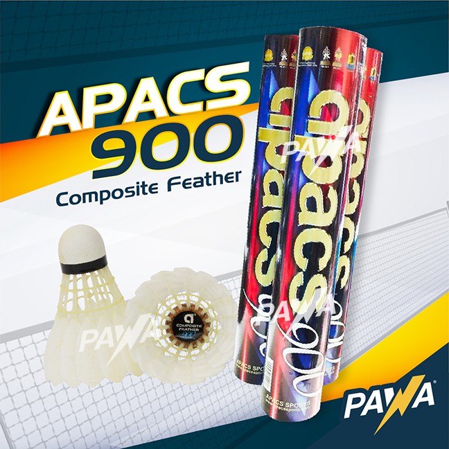 Apacs Badminton Composite Shuttlecock 900 (Polystyrene Feather ...