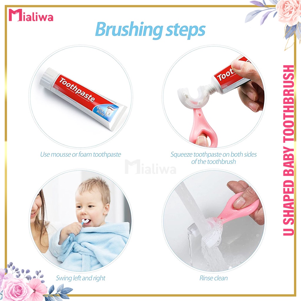 U Shaped Toothbrush For Baby & Kids 2-6 Years Old Sipilyo, Tiny Buds ...