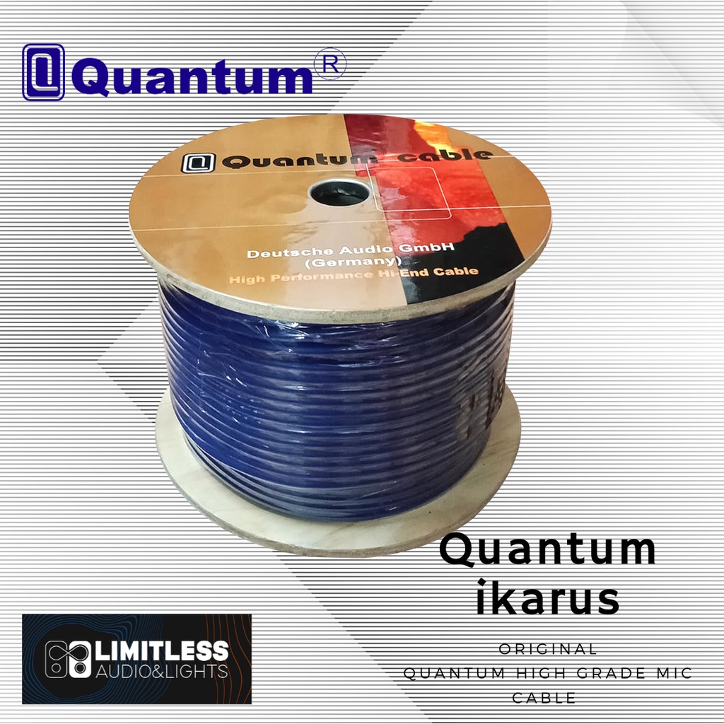 Original Germany BLUE. Quantum mic cables 100 meters roll/meters ...