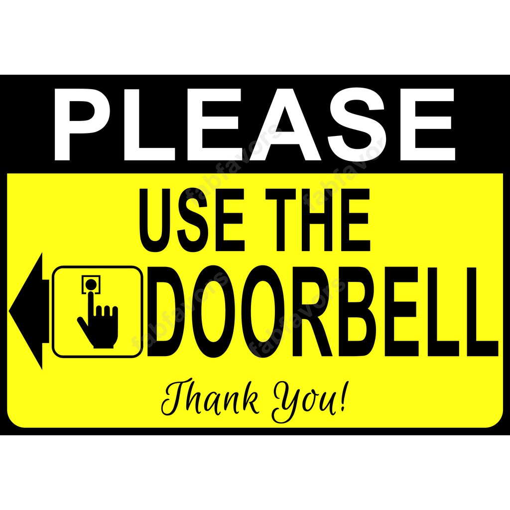 Laminated Please use the Doorbell signage Size 6x3 | Shopee Philippines