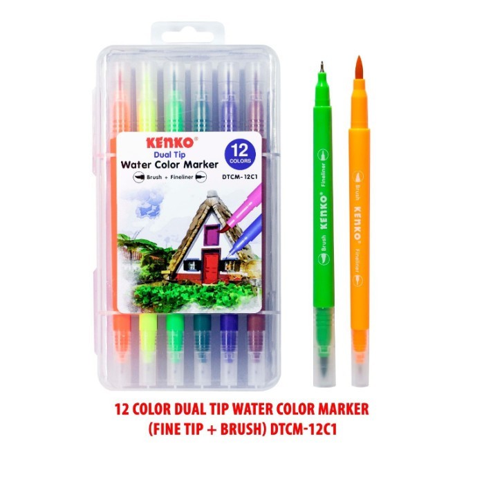 Dual Tip Water Color Kenko 12 Colors | Shopee Philippines