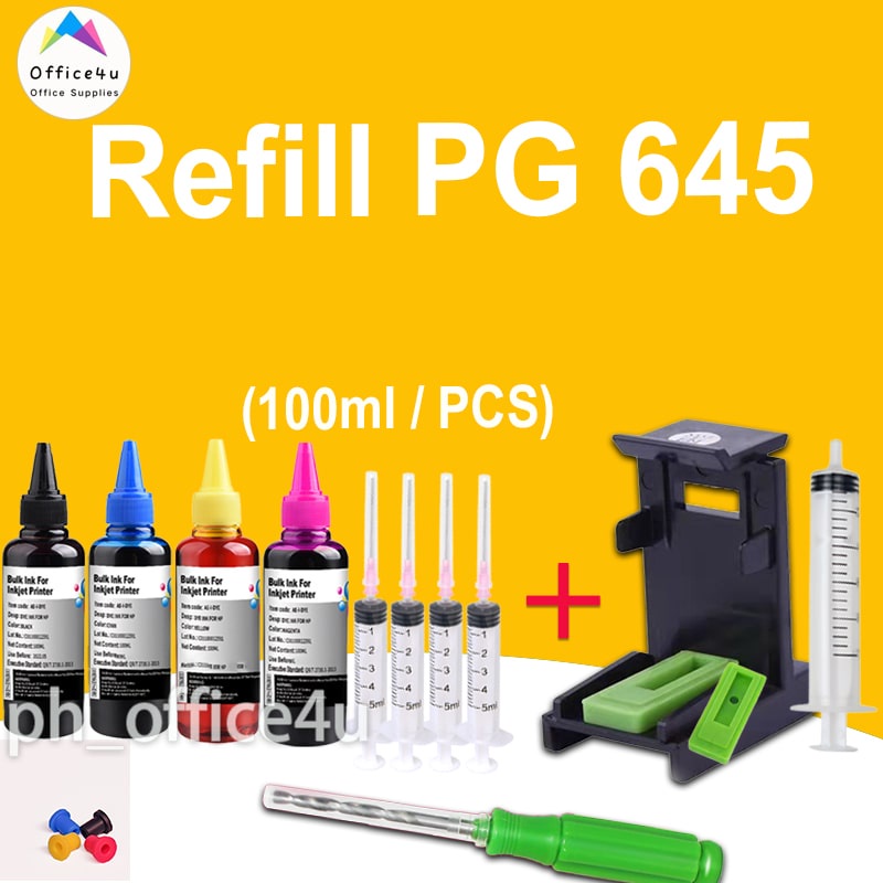 Canon PG 645 CL 646 pg645xl cl646xl refilable ink black yellow blue ...