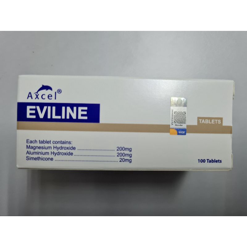 Axcel Eviline Chewable Antacid Tablets 10x10s | Shopee Philippines