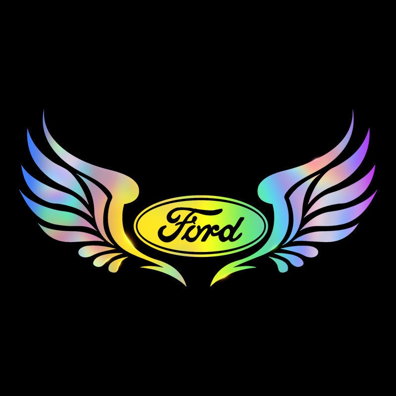 Ford Laser Reflective Sticker Car Logo Vinyl Stickers Waterproof Auto ...