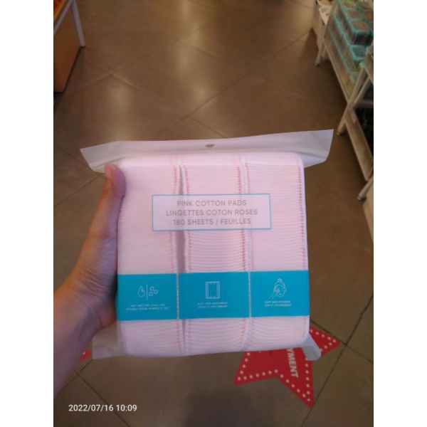 Miniso Pink Cotton Pads contains 180 pcs | Shopee Philippines