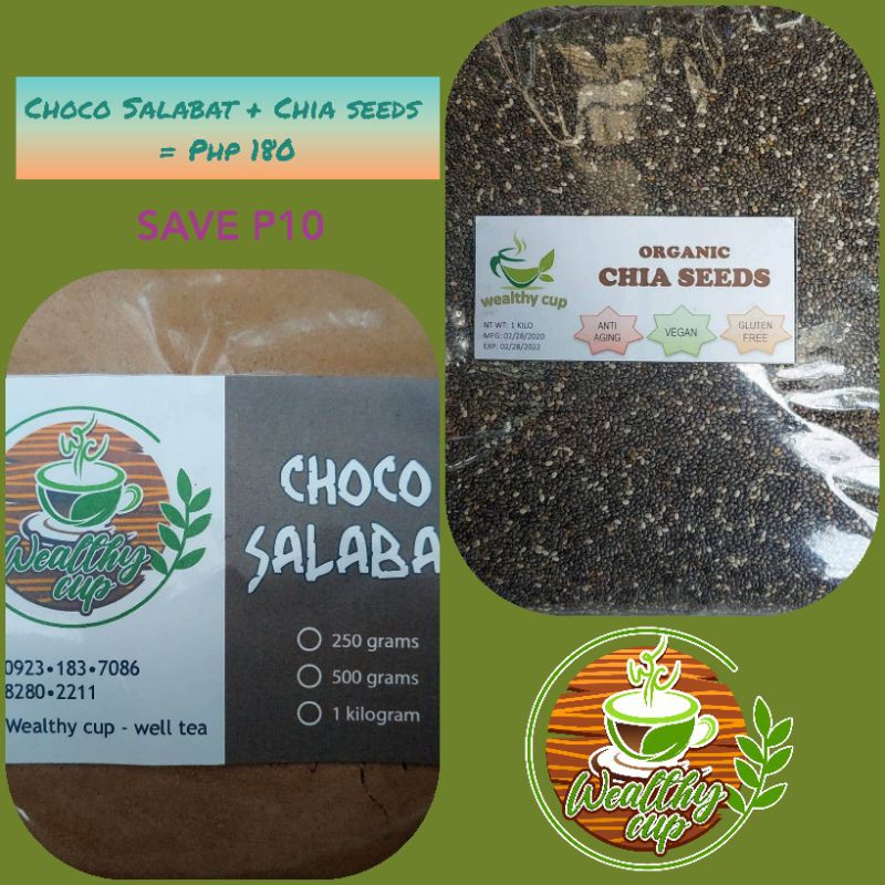 PROMO BUNDLE (250 grams CHOCO SALABAT + 250 grams CHIA SEEDS) | Shopee ...