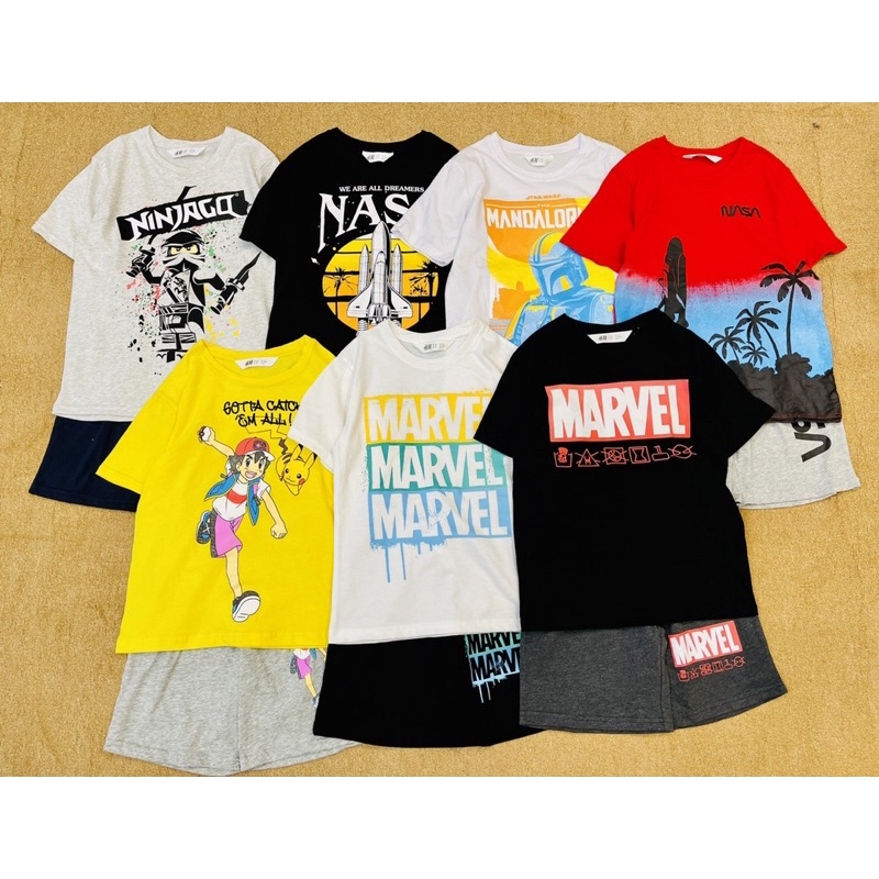 Marvel/pokemon/nasa/ninja big boy cotton set | Shopee Philippines