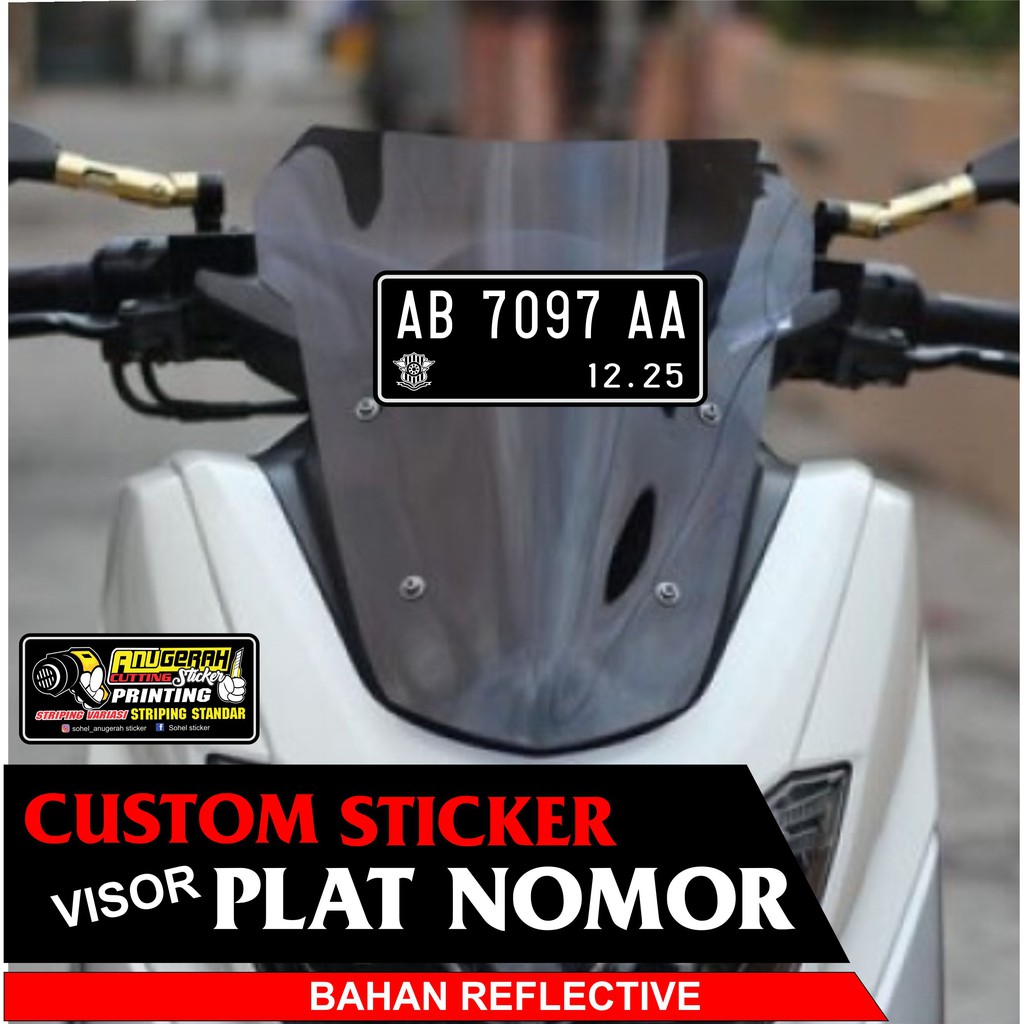 Number plate Sticker for visor/windshield | Shopee Philippines