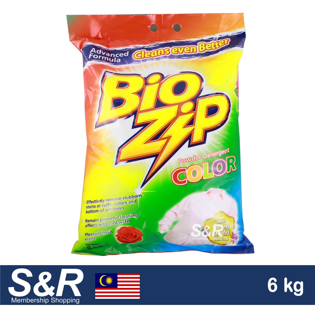 Bio Zip Detergent Powder Color 6kg | Shopee Philippines