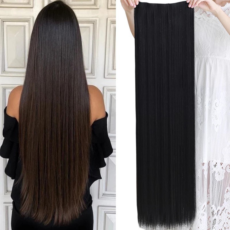 [Value Choice] 80cm Super Long Straight Hair Invisible Natural ...