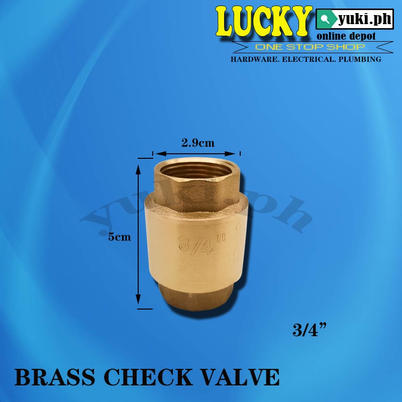 CV307 EURO-ACE BRASS CHECK VALVE SIZES: 1/2" , 3/4" , 1" , 1.1/4" , 1.1 ...