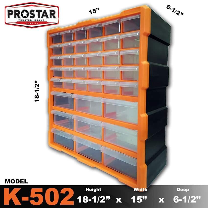 Prostar K502 39 Drawers Hangable & Stackable Toolbox Organizer | Shopee ...