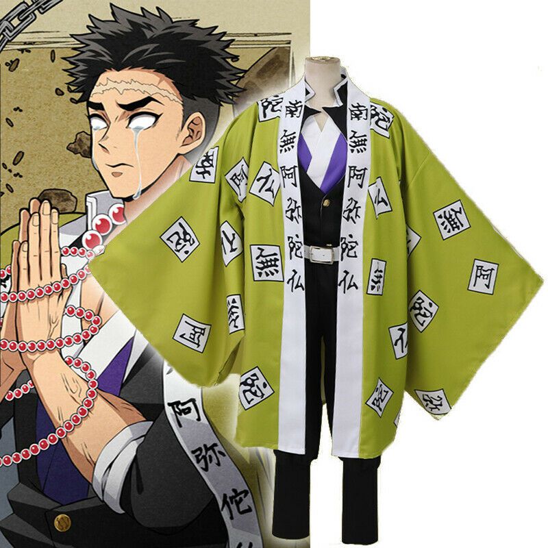 Kimetsu Slayer Demon No Yaiba Himejima Gyomei Cosplay Uniforms Kimono ...