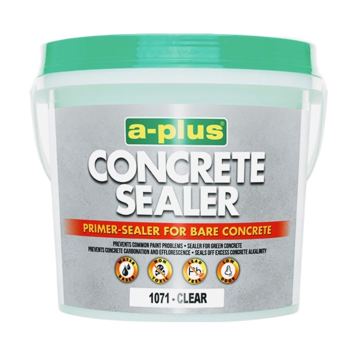 A-PLUS/APLUS PRIMER SEALER FOR BARE CONCRETE CLEAR,WHITE,GRAY 4LITERS ...