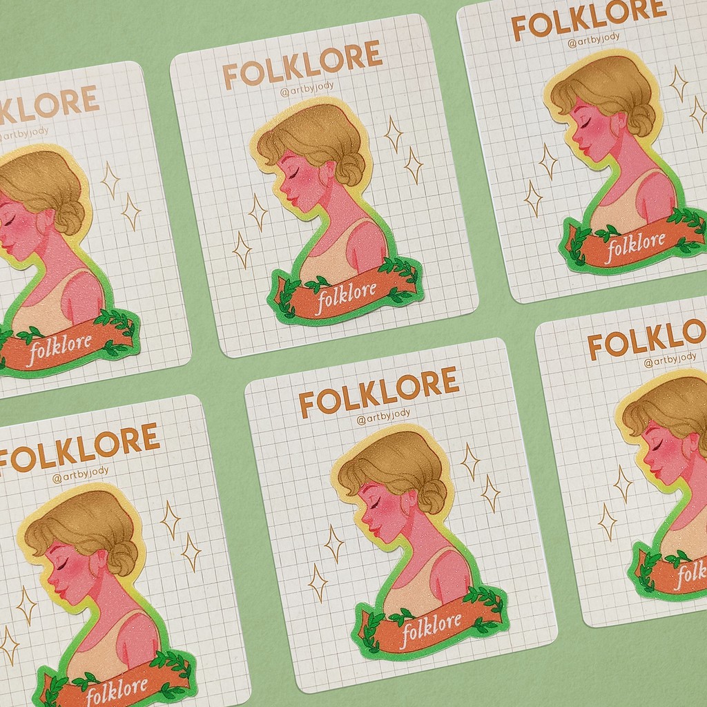 Folklore Taylor Swift Swiftie Laptop Tumbler Laminated Sticker | Shopee ...