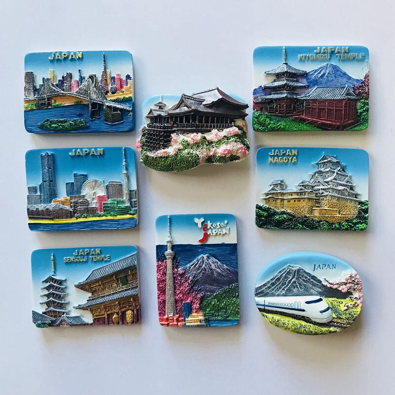 Fridge Magnets Tokyo Magnet Travel Resin Mt. Fuji Hokkaido Refrigerant ...