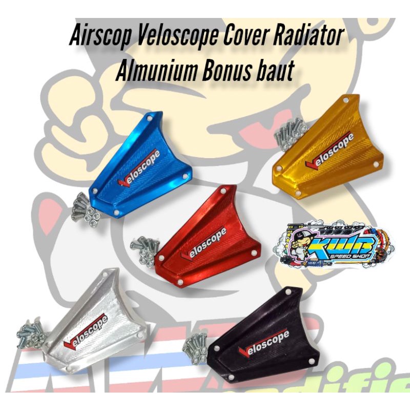 Scop airscope veloscope small radiator cover vario pcx adv nmax aerox lexi aluminum bonus bolts ...