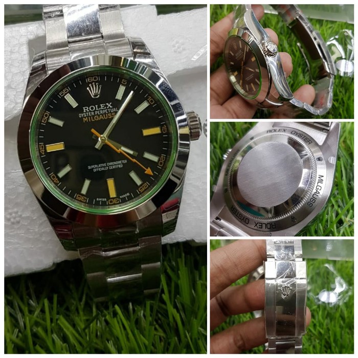 Rolex Jam PromotionMilgauss 116400 904L SS DJFBest Black Sphere Version ...
