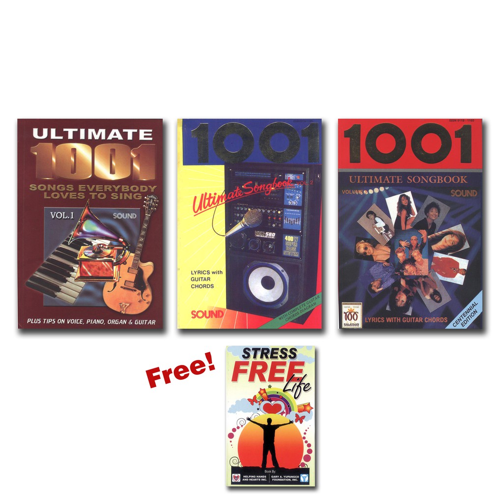 1001 ULTIMATE SONGBOOK Vol. 1, 2 & Vol. 3 With Guitar Chords and Stress ...