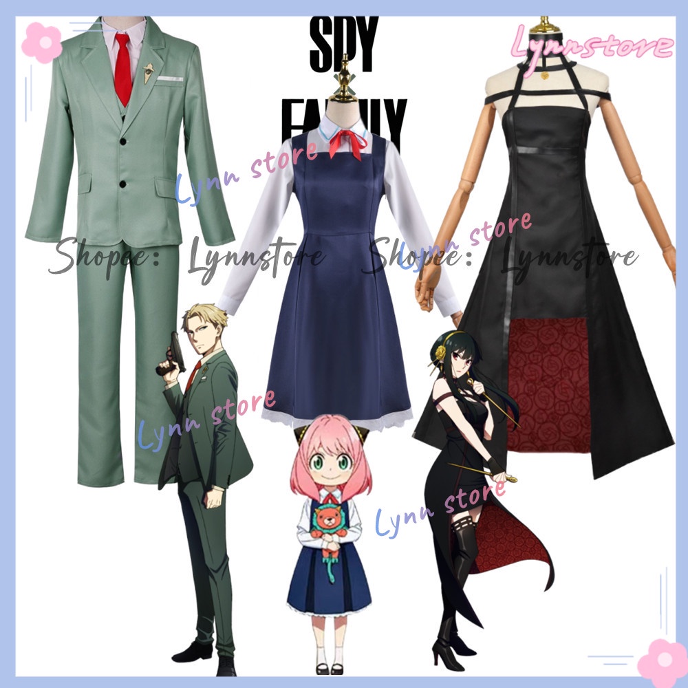 Anime SPY X FAMILY Cosplay Costume Anya Forger Loid Forger Yor Forger ...