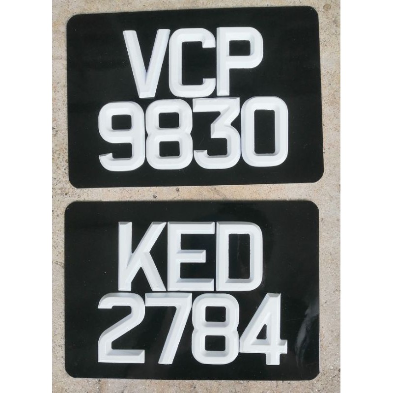 Number plate Ribet besi Putih | Shopee Philippines