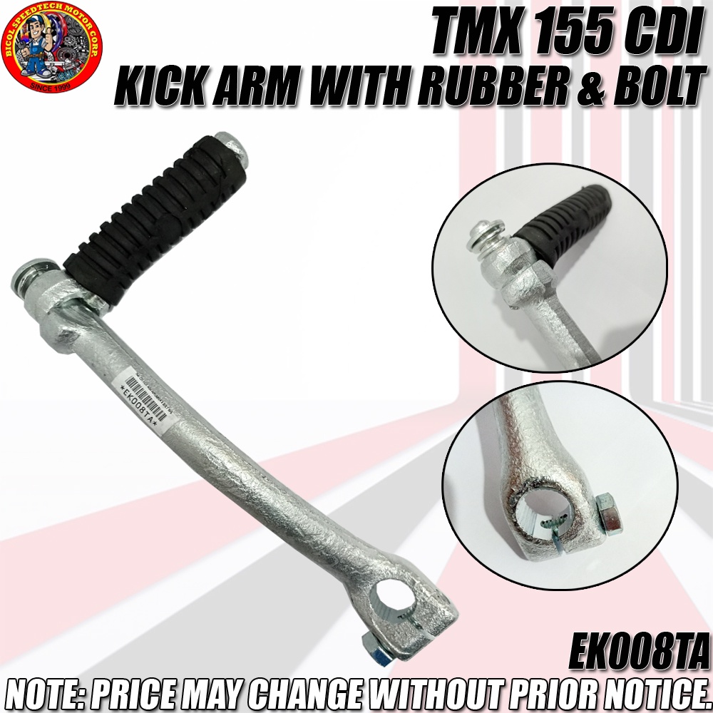 TMX 155 CDI KICK ARM WITH RUBBER & BOLT (EK008TA) | Shopee Philippines