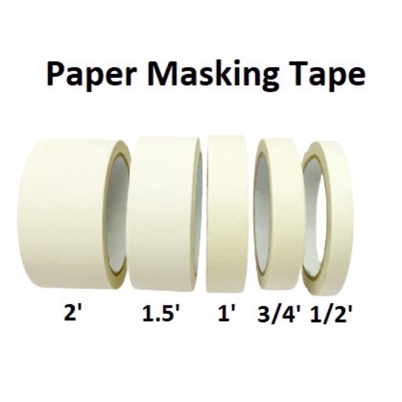 Masking tape 15 meters 1/2 3/4 1 1 1/2 2 | Shopee Philippines