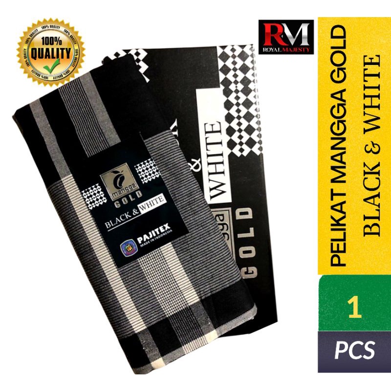 Mango GOLD BLACK & WHITE COTTON PELIKAT Fabric Ready To Sew | Shopee ...