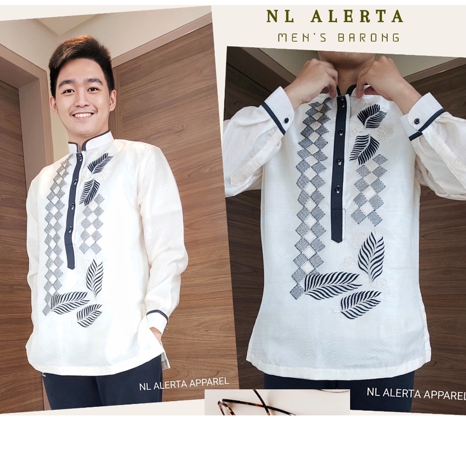 MODERN BARONG TAGALOG CHINESE COLLAR FOR MEN | Shopee Philippines