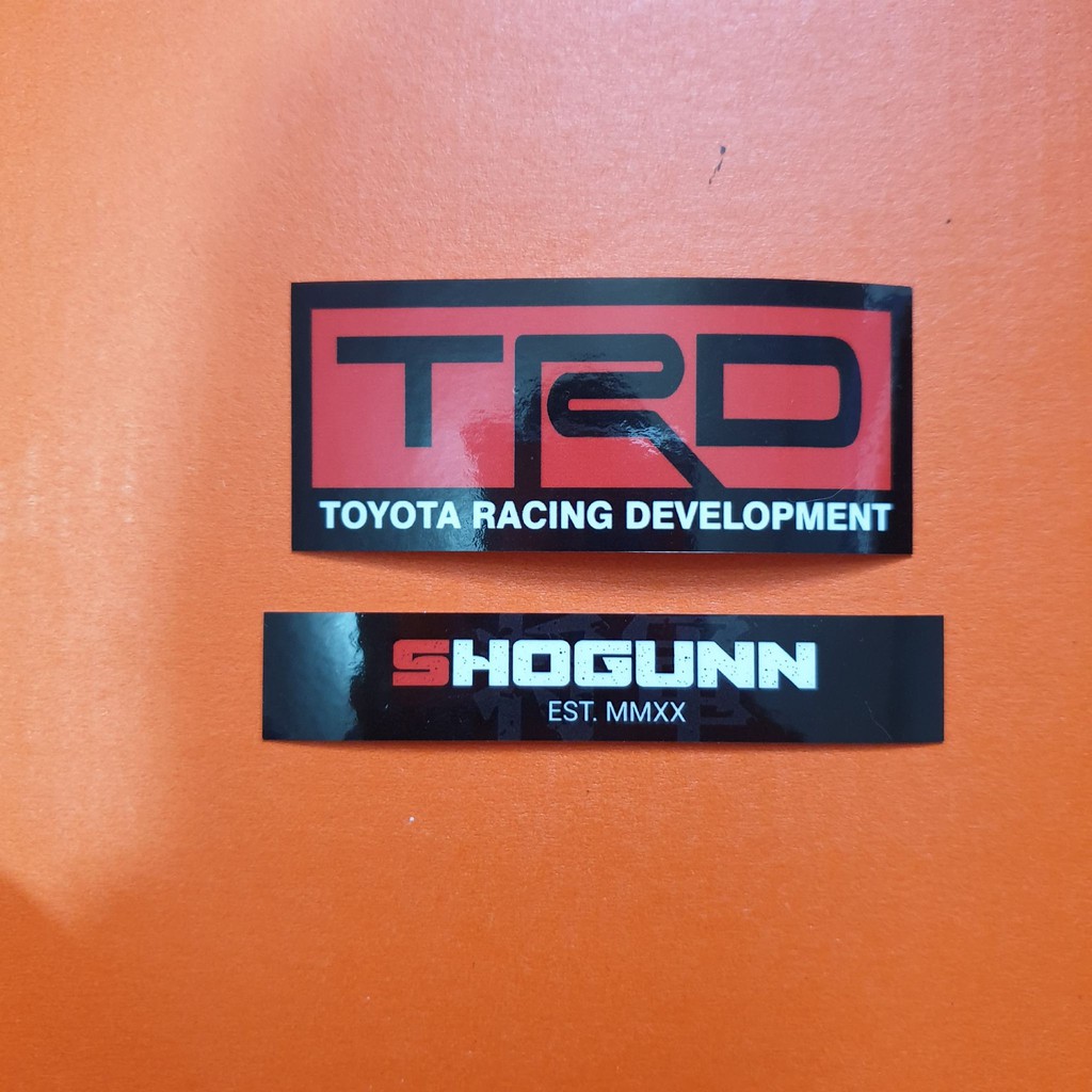 TRD Toyota Racing Development (2PCS) Laminated Vinyl Stickers | Shopee ...
