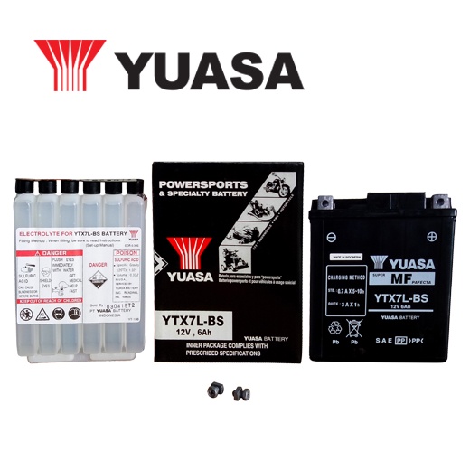 YUASA Ytx7L-Bs Motorcycle Battery (12V-6Ah) Maintenance-Free With Separate Acid | Shopee Philippines